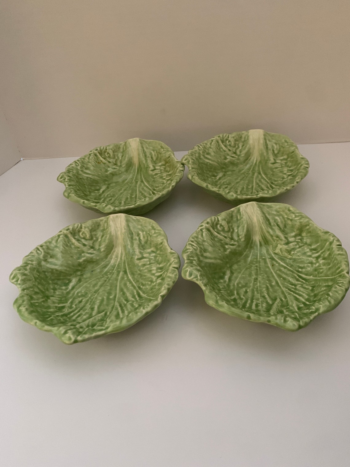 Set of 4 Cabbage Leaf Plates Salad Plates Dip Chip Leaf Plate - Etsy