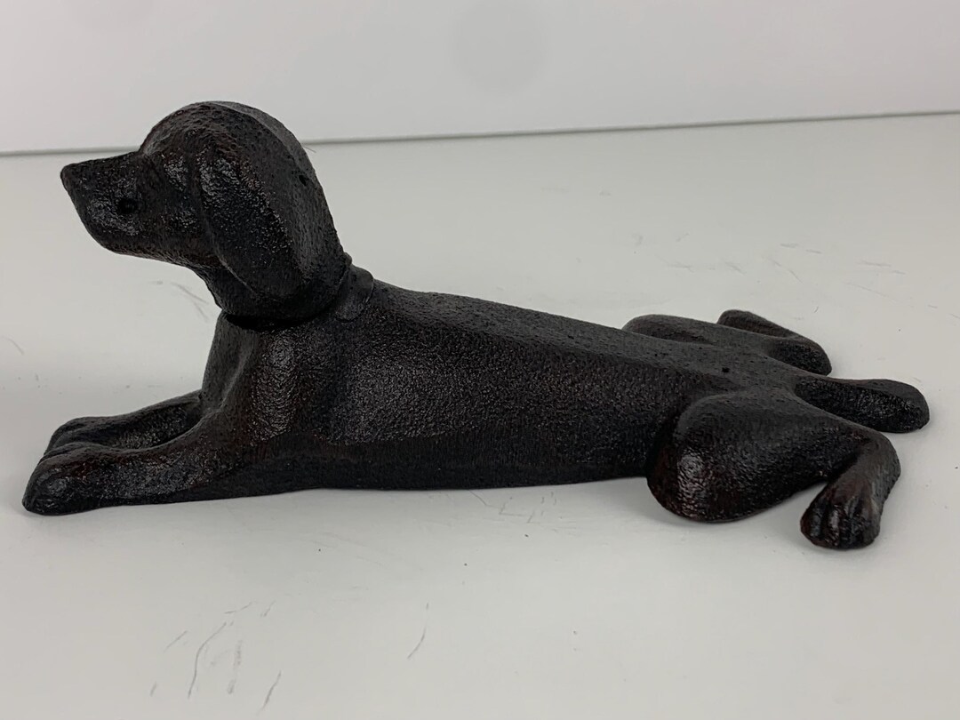 Antique Vintage Style Cast Iron Dog Door Stop Dog Bookend Dog Shelf ...