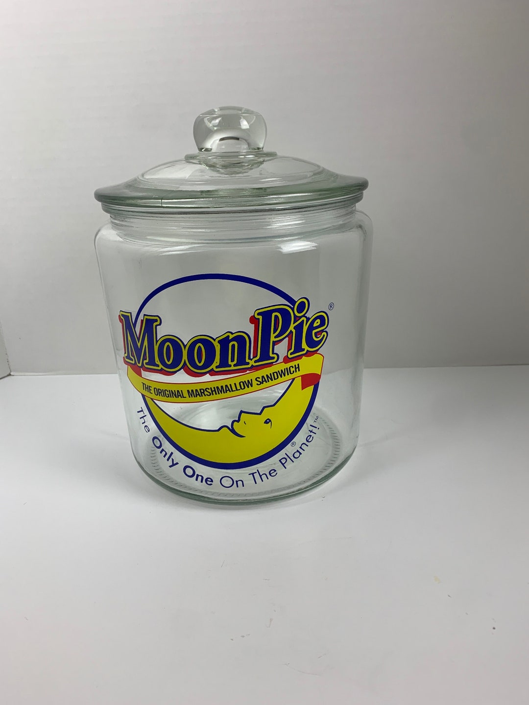 Moon Pie Counter Jar With Glass Top, Cookie Jar Candy Jar Kitchen ...