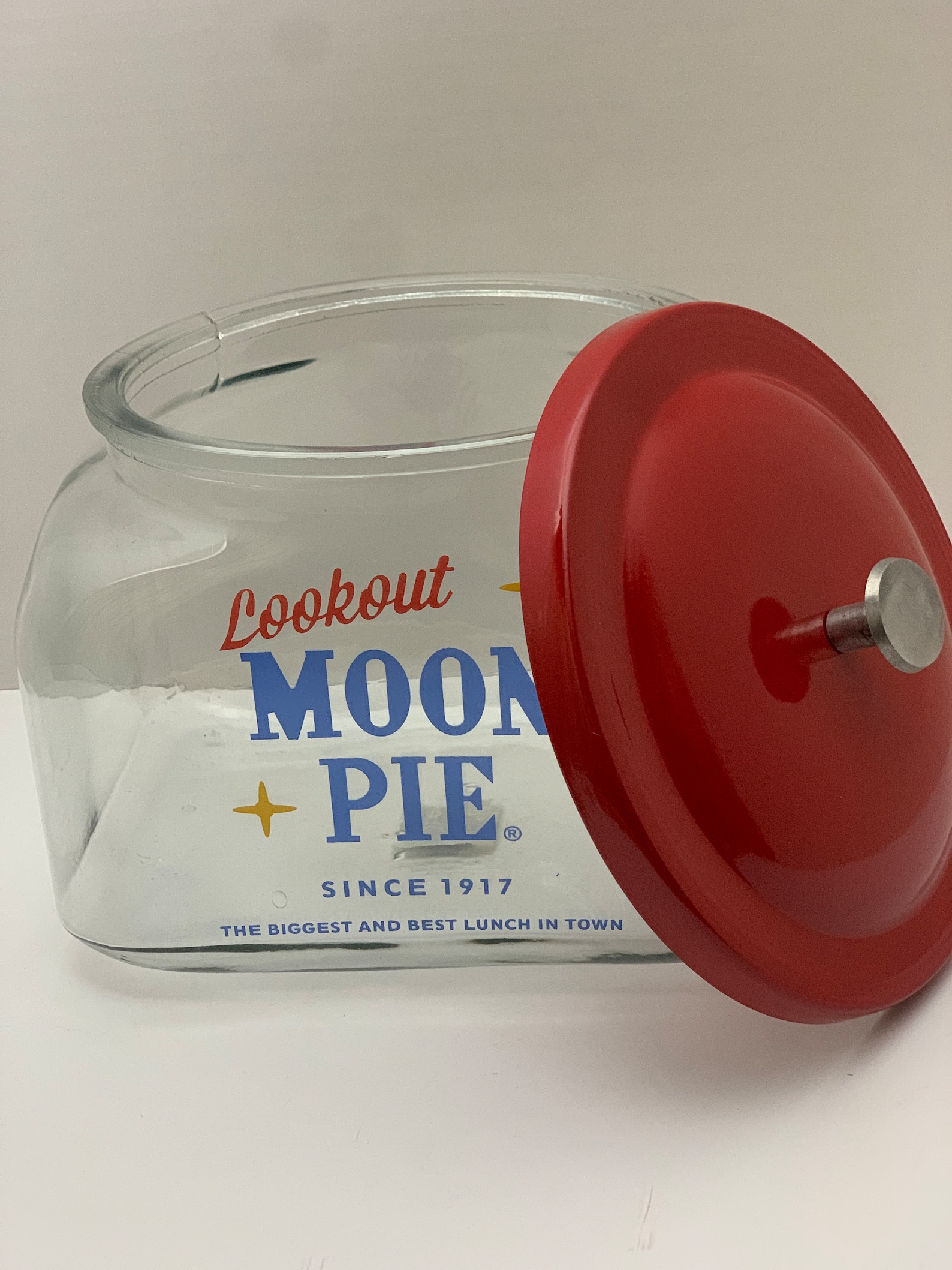 Moon Pie Counter Jar With Lid Country Store Display Cookie Jar Candy ...