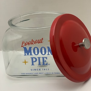 Moon Pie Counter Jar With Lid Country Store Display Cookie Jar Candy ...