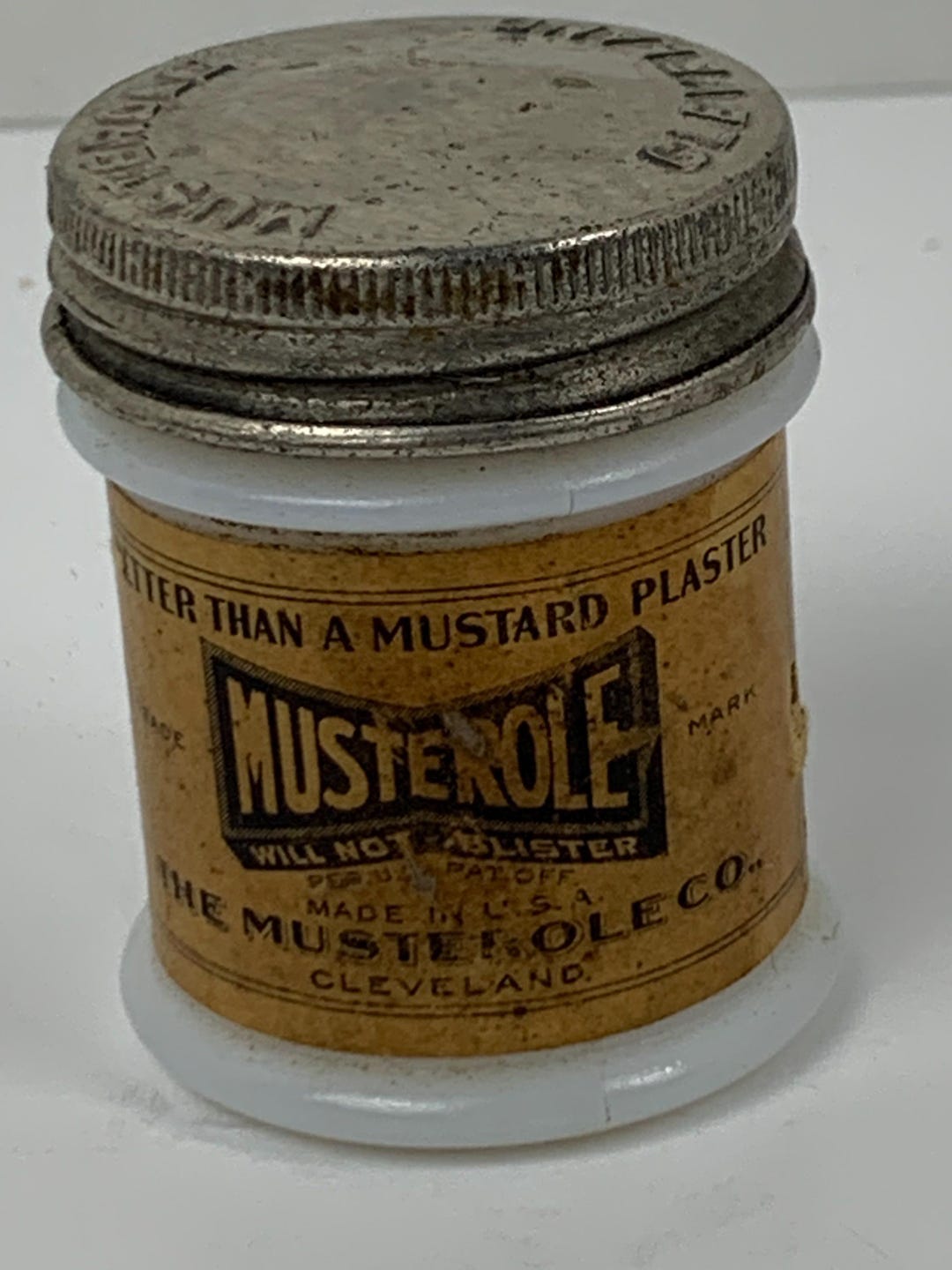 Musterole Vintage Milk Glass Medicine Jar With Metal Top, Better Than A ...