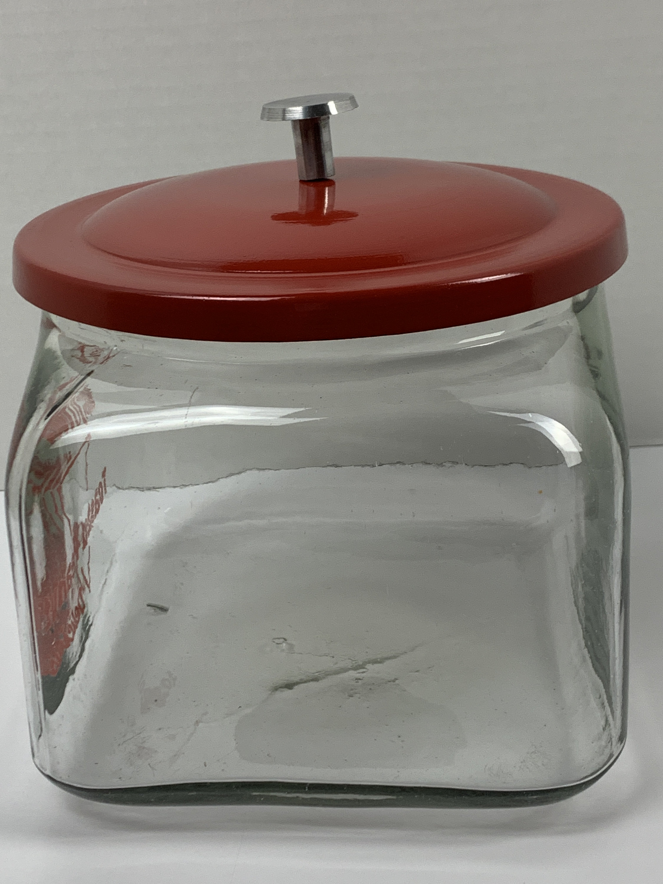 Toms Peanut Counter Jar With Lid Red Letters Country Store Display ...