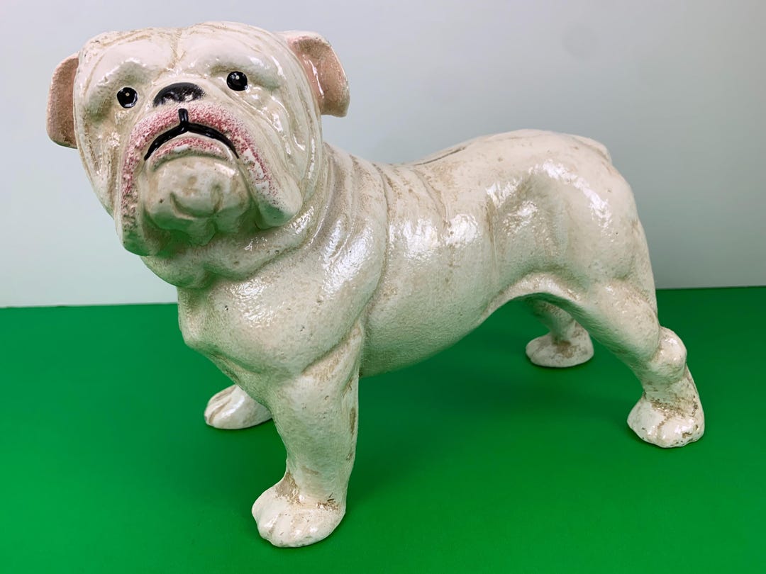 Cast Iron Bulldog Bank - Etsy
