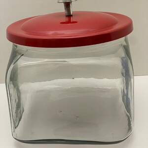 Toms Peanut Counter Jar With Lid Blue Letters Country Store Display ...