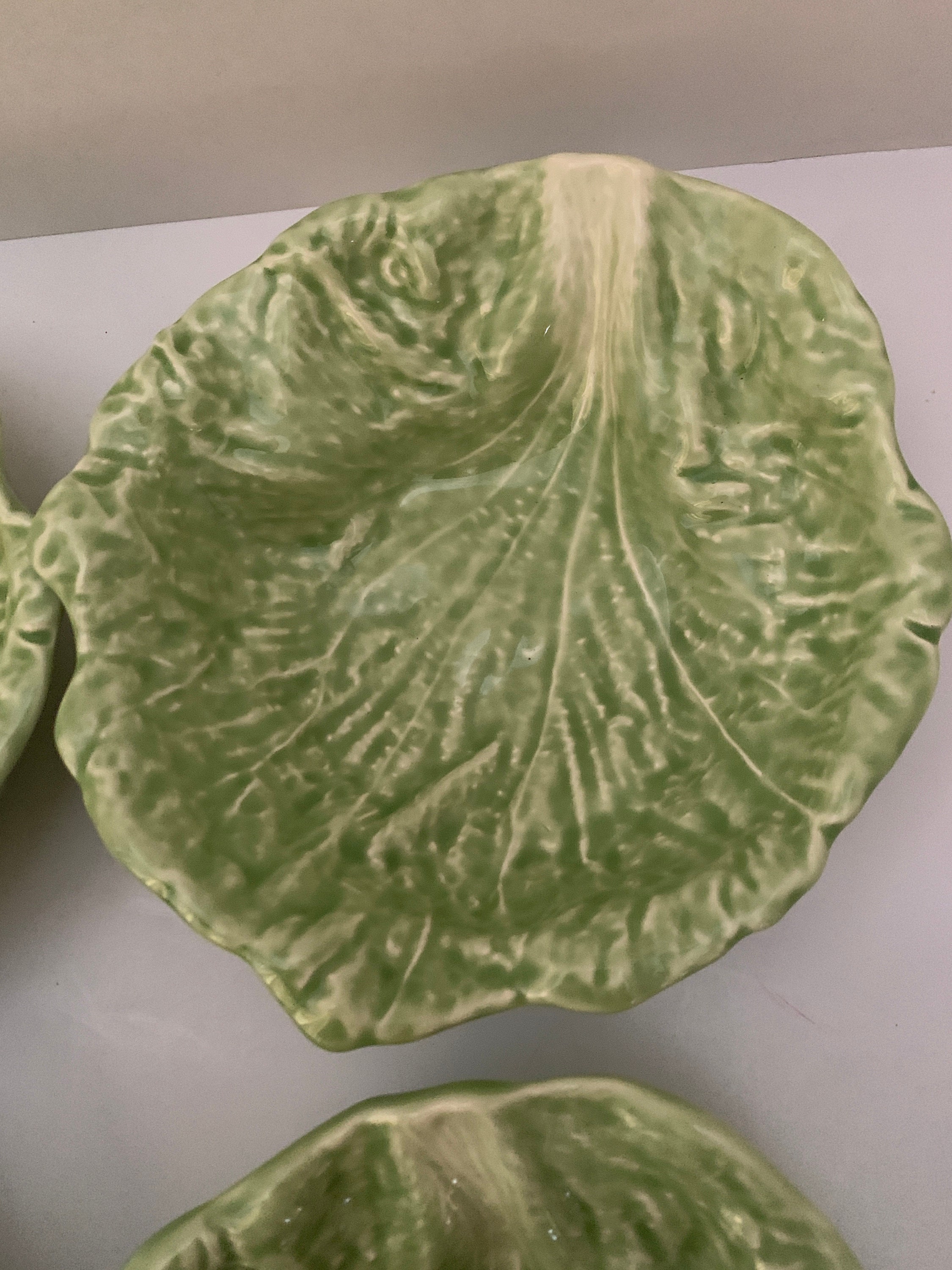 Set of 4 Cabbage Leaf Plates Salad Plates Dip Chip Leaf Plate - Etsy