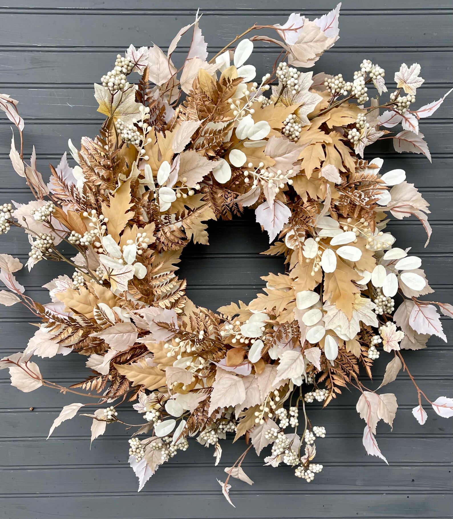 Neutral Fall Boho Wreath, Neutral Boho Wreath, Glam Boho Wreath ...