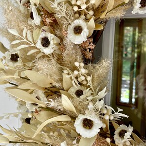 Year Round Boho Wreath, Farmhouse Wreath, Cottage Wreath, Neutral Boho ...