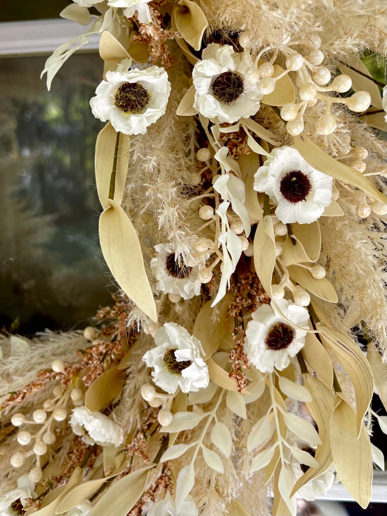 Year Round Boho Wreath, Farmhouse Wreath, Cottage Wreath, Neutral Boho ...