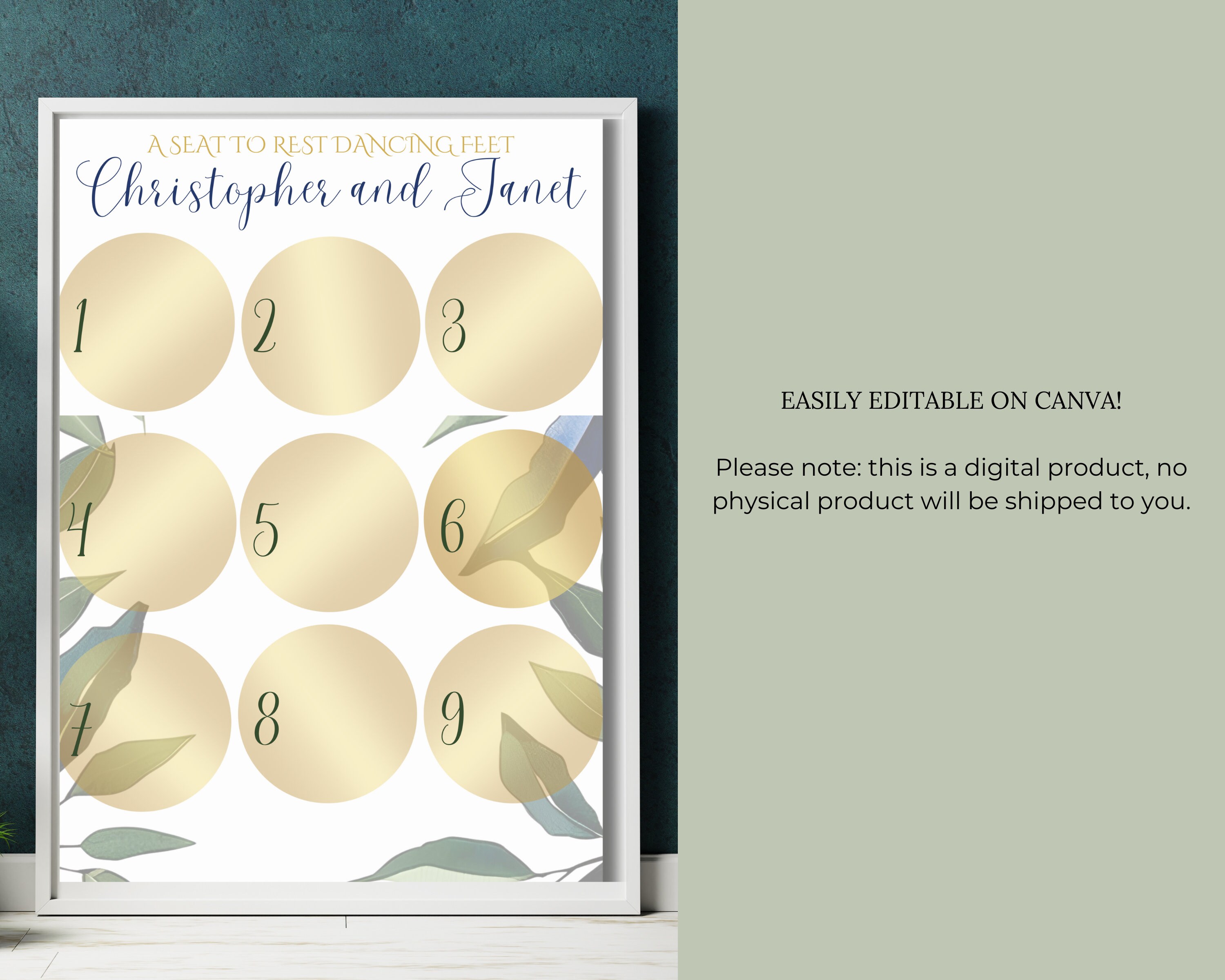 GUMLEAF Canva Wedding Invitation Set, Downloadable Invite Template ...