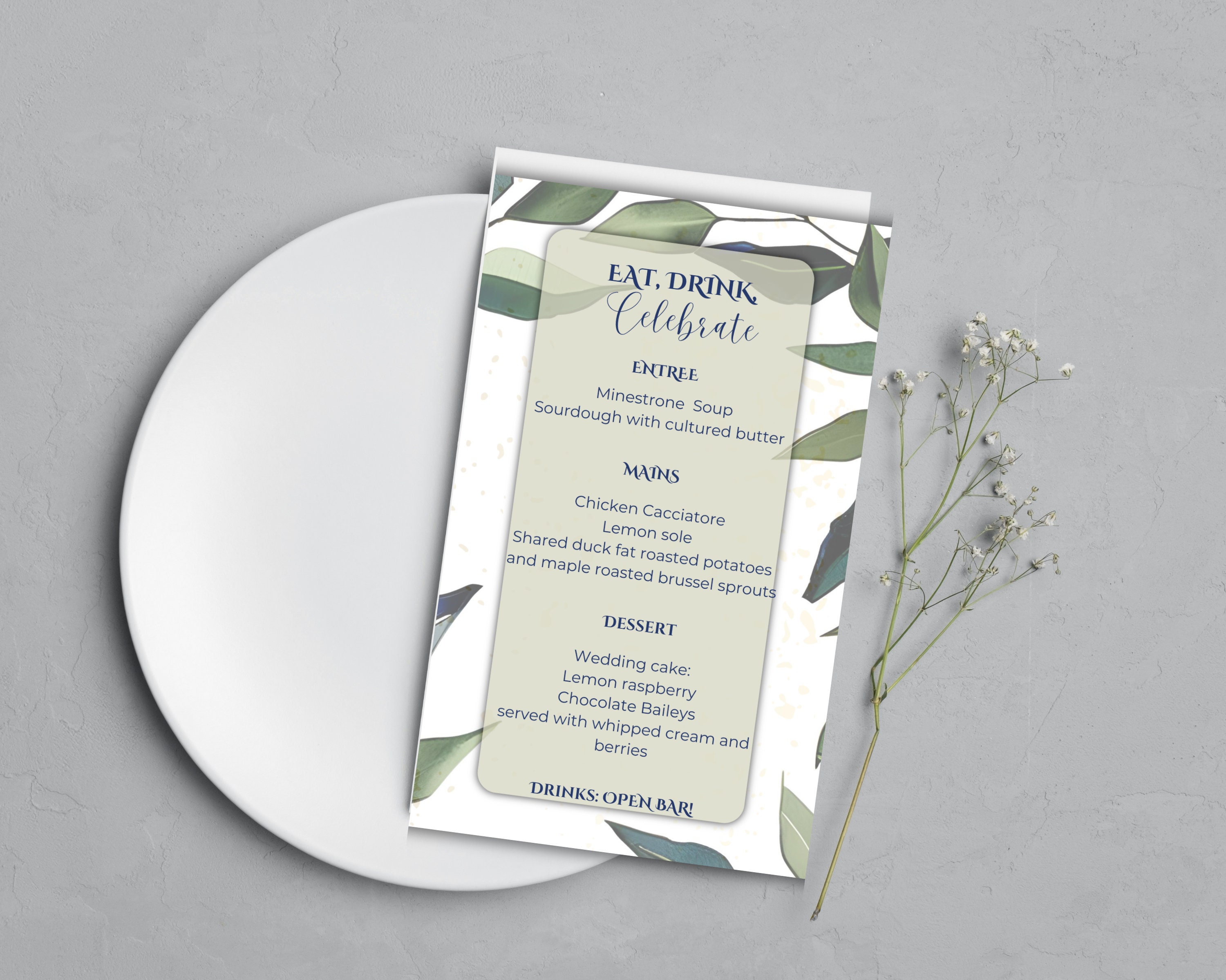 GUMLEAF Canva Wedding Invitation Set, Downloadable Invite Template ...