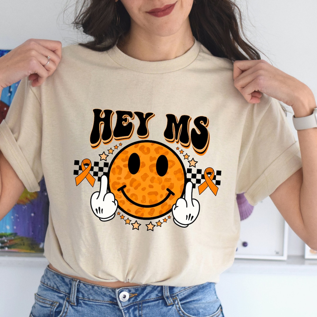 Multiple Sclerosis Shirt, MS Awareness T-shirt, Orange Ribbon Shirt ...