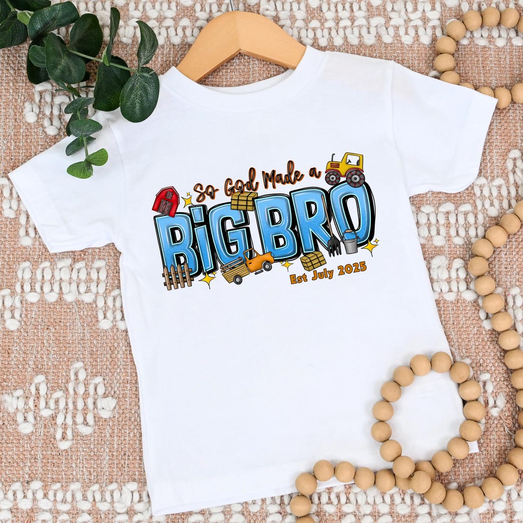 God Made Big Bro Shirt, Sibling Announcement Tee - Etsy