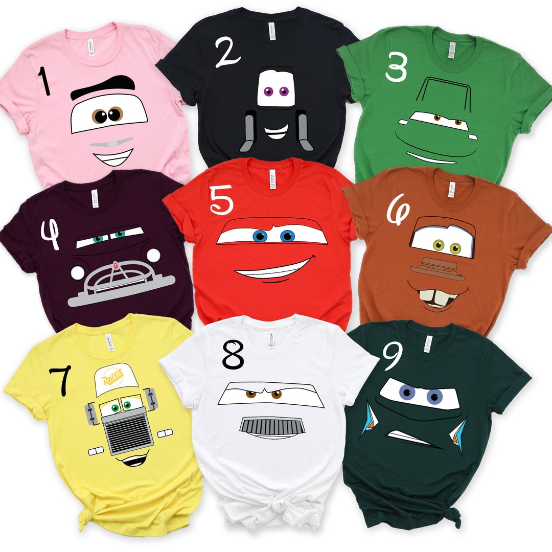 Disney Cars Face Group Shirt, Cars Face Shirt, Cars Family Shirt, Cars ...