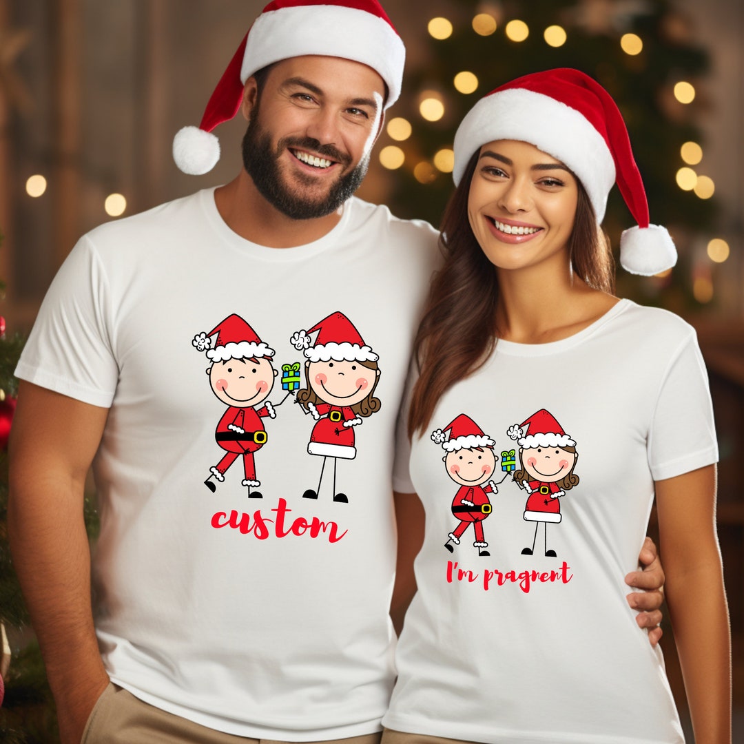 Christmas Family Stick Figure Custom T-shirt Christmas Stick - Etsy