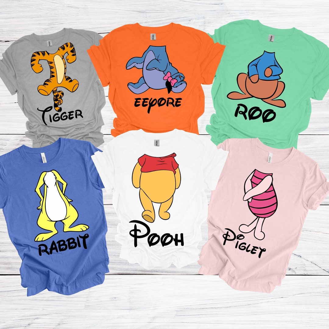 Winnie the Pooh Characters Costume Shirts, Tigger Shirt, Family Group ...