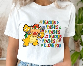 Super Mario Nintento World Shirt, Super Mario and Princess Peach Couple ...