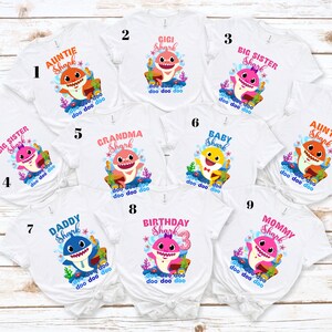 Baby Shark Family, Custom Baby Shark, Baby Shark Birthday Shirt, Baby ...