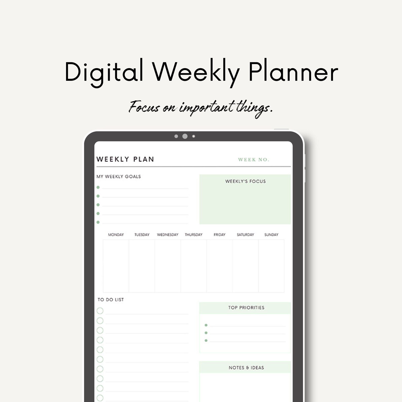 Digital Planner, Daily Planner, Weekly Planner, Monthly Planner ...