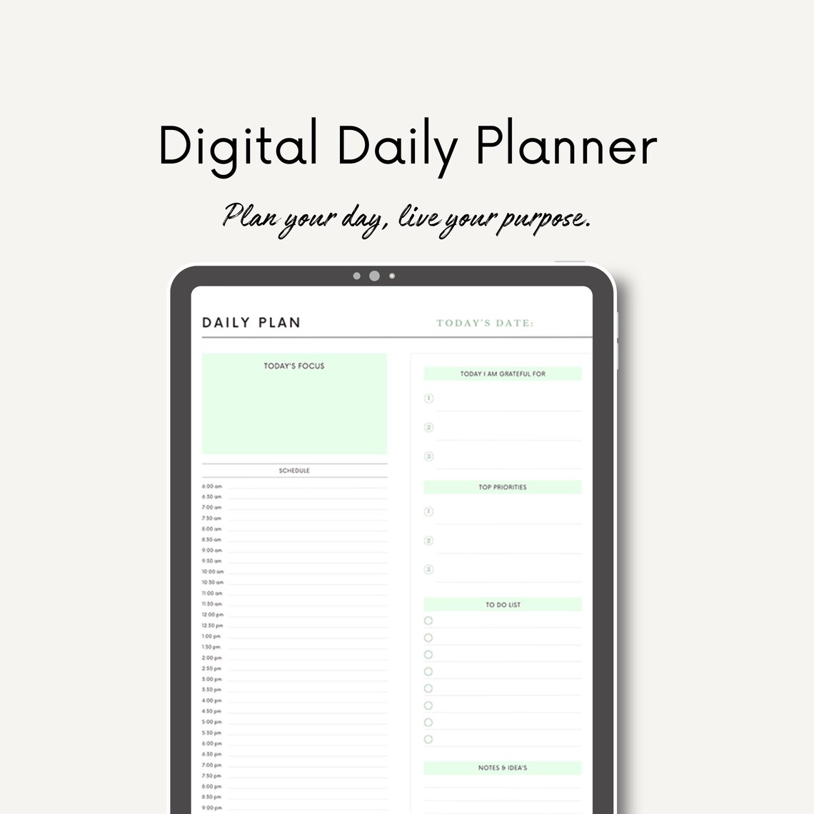 Digital Planner, Daily Planner, Weekly Planner, Monthly Planner ...