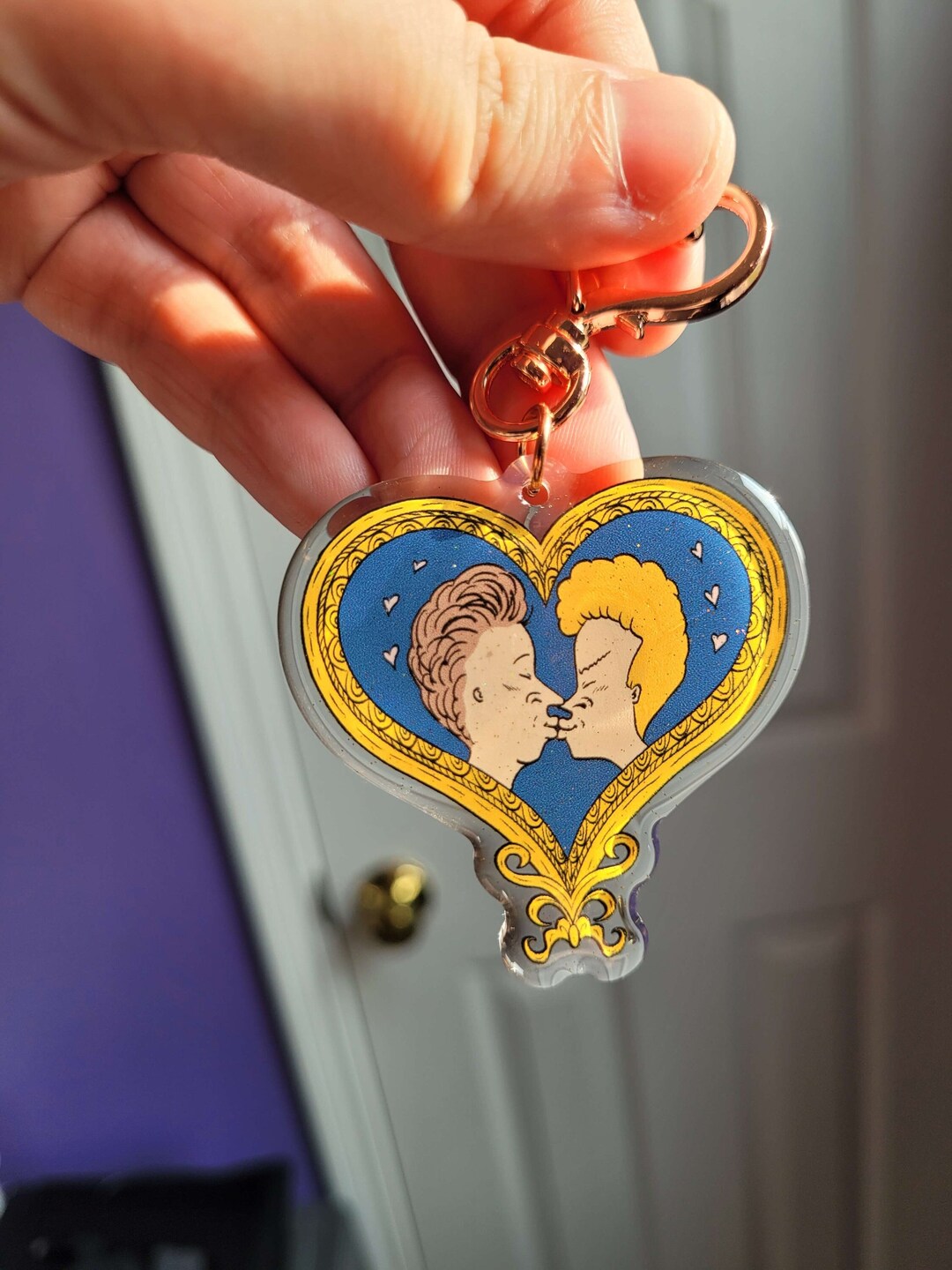 Eternal Love Sparkly Epoxy Keychain - Etsy
