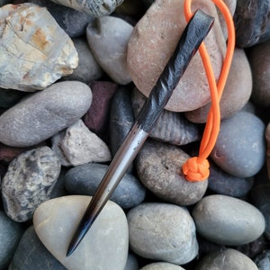 Hand Forged Marlin Spike Awl EDC Hammered Twist Blue Flame Patina - Etsy