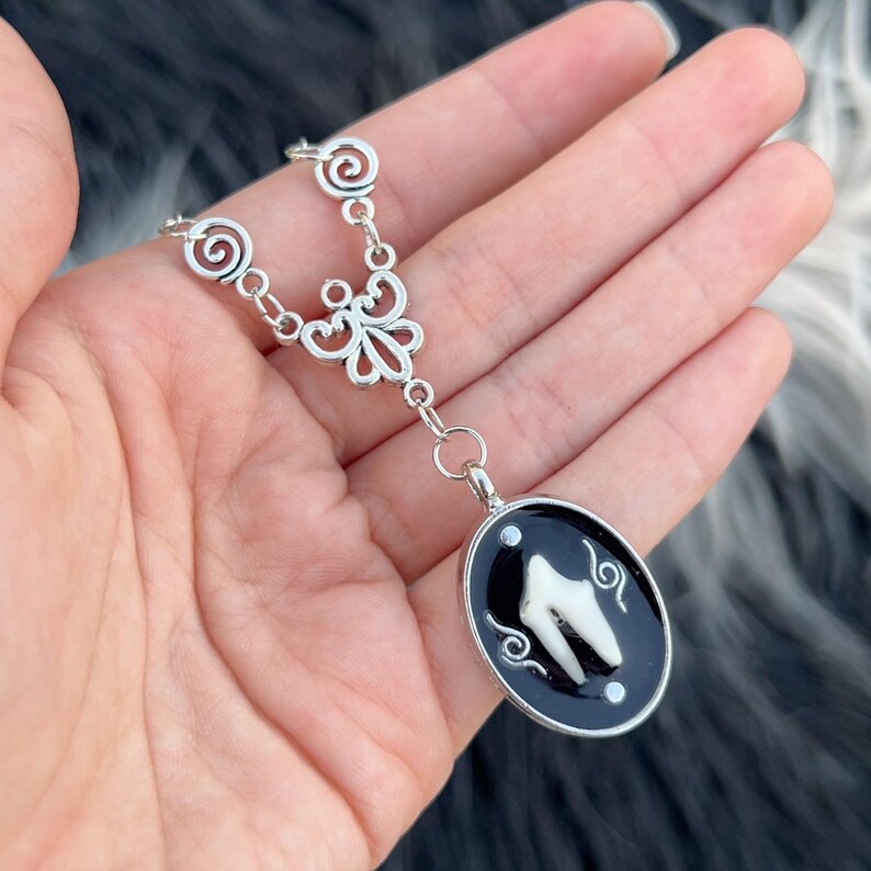 Animal Tooth Gothic Necklace Gothic Jewelry Dark Aesthetic Oddity Art ...