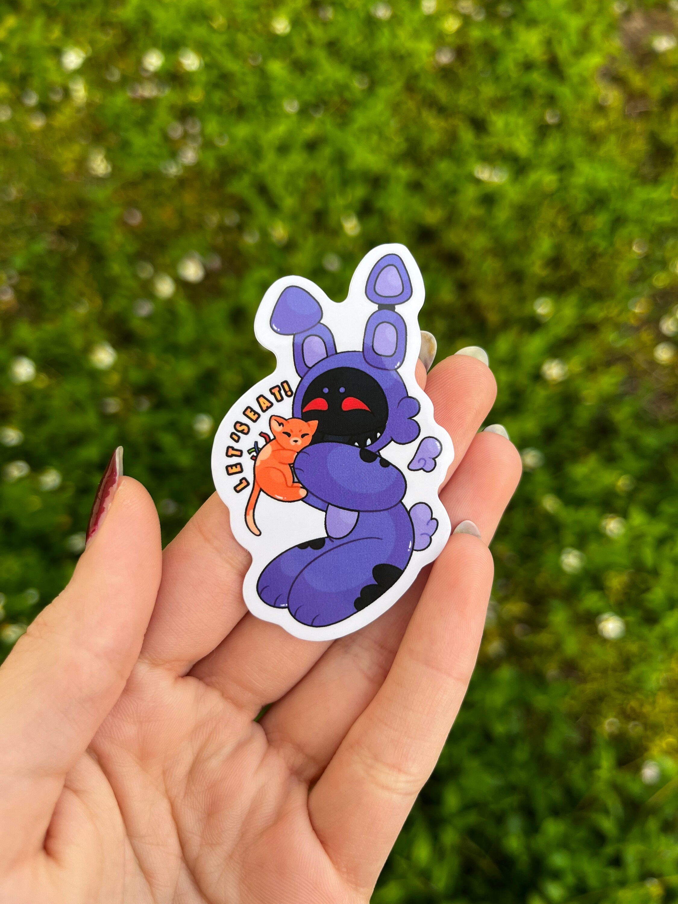 LETS EAT Withered Bonnie Cat 2.5 Sticker - Etsy