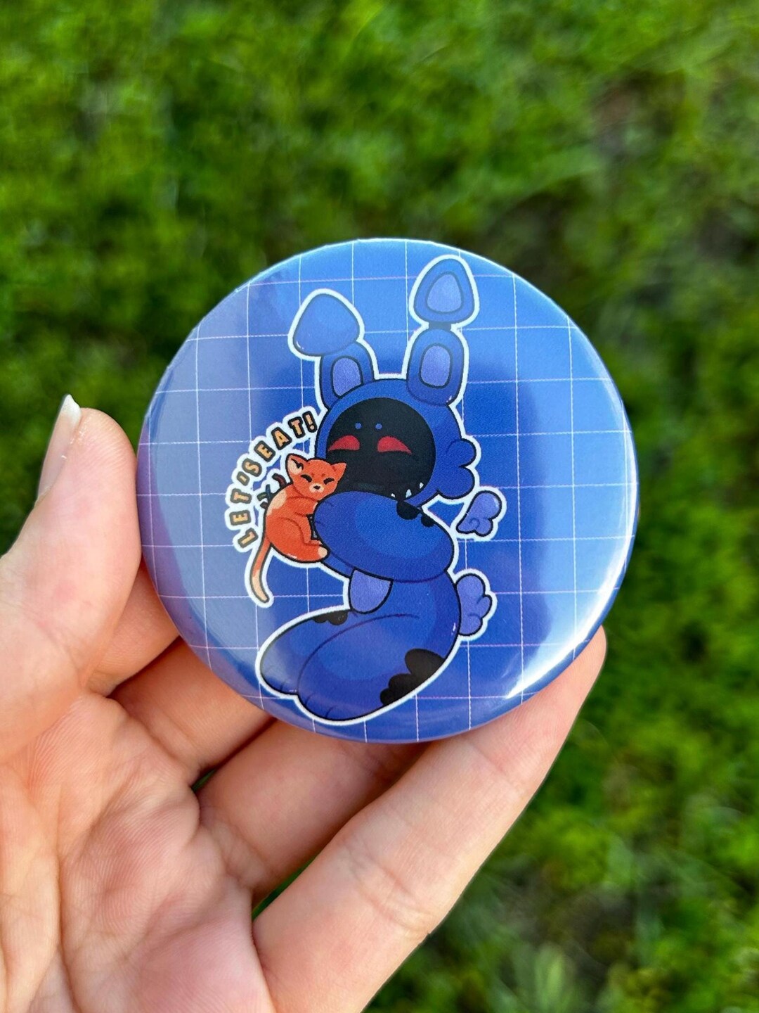 LET'S EAT! Withered Bonnie + Cat 2.5” 58mm Button/pin - Etsy