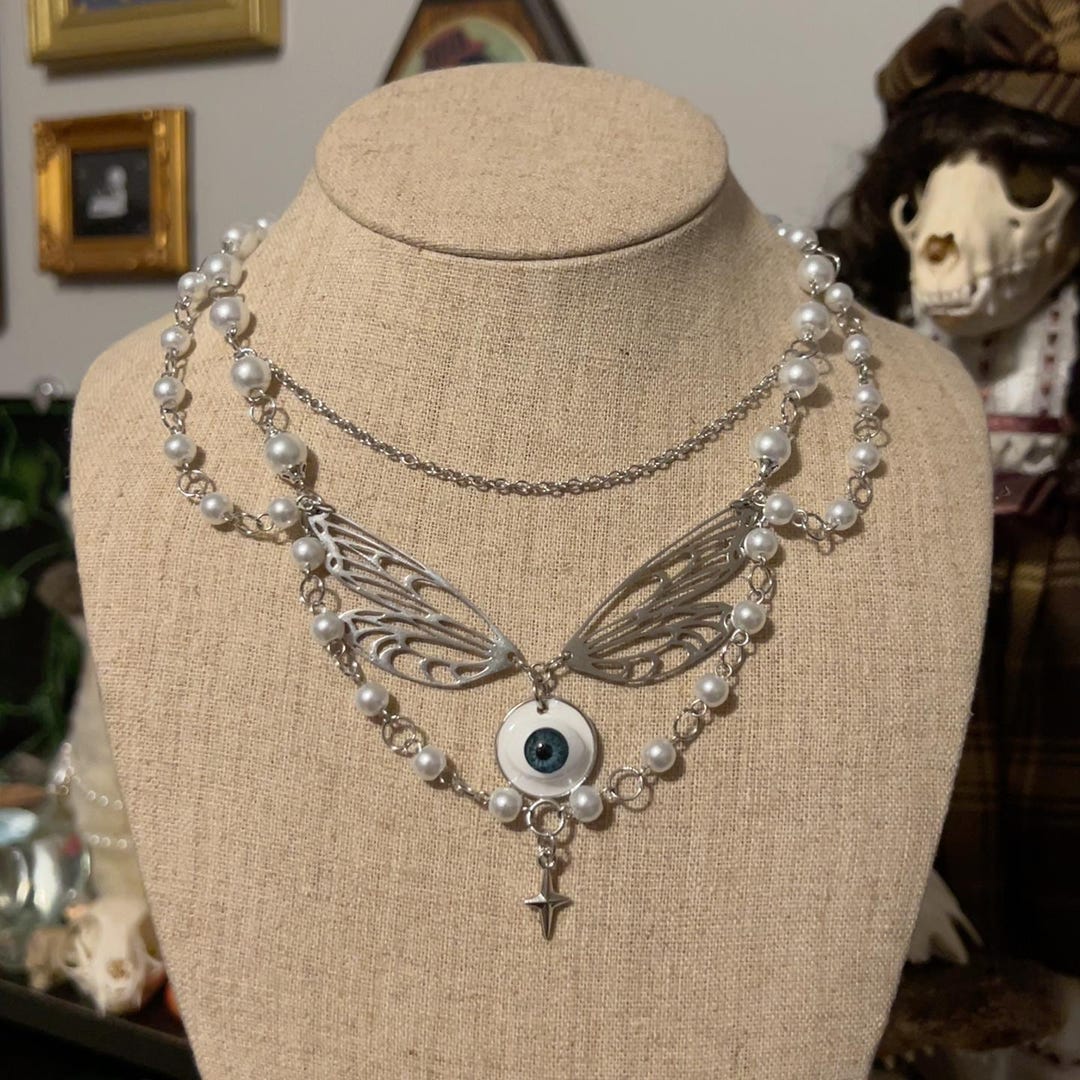 Biblically Accurate Angel-themed Beaded Necklace | Gothic Jewelry ...
