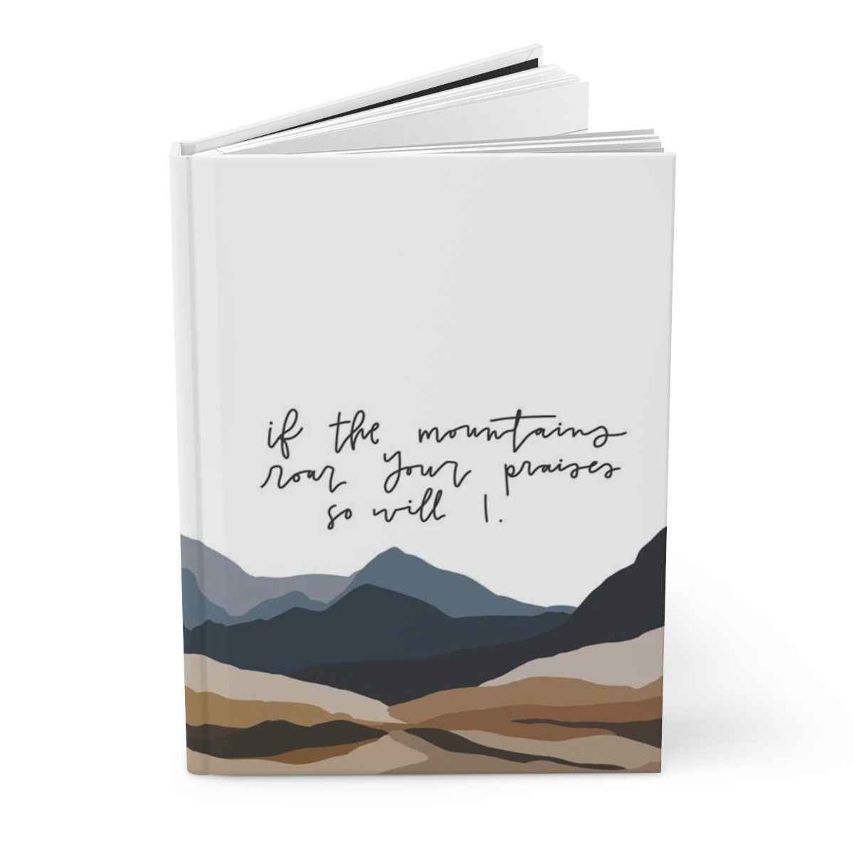 Hardcover Matte Journal - Mountains Design - Etsy