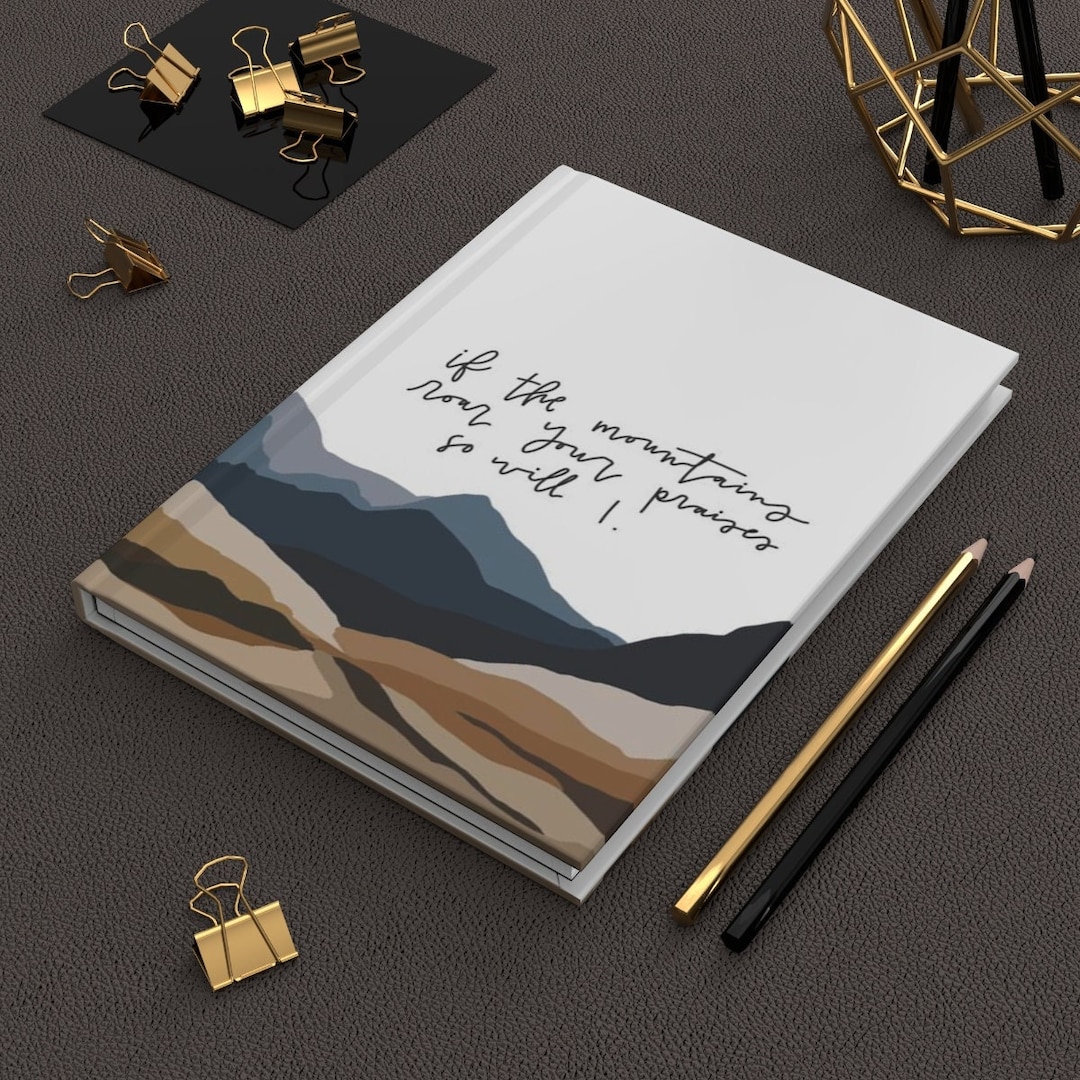 Hardcover Matte Journal - Mountains Design - Etsy