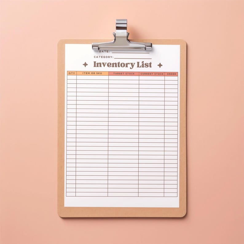 Printable Inventory Tracker & Supply Order Form, PDF, Inventory ...