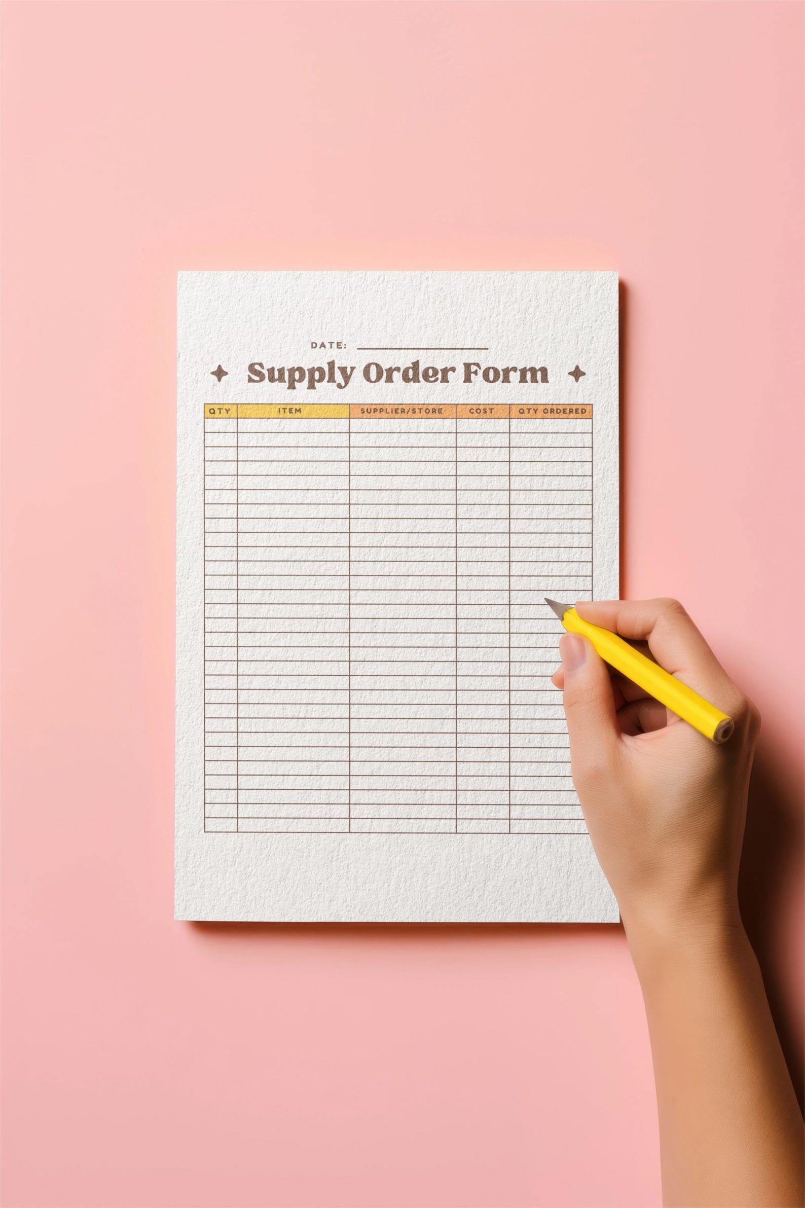 Printable Inventory Tracker & Supply Order Form, PDF, Inventory ...