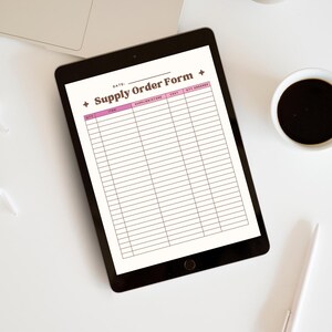 Printable Inventory Tracker & Supply Order Form, PDF, Inventory ...