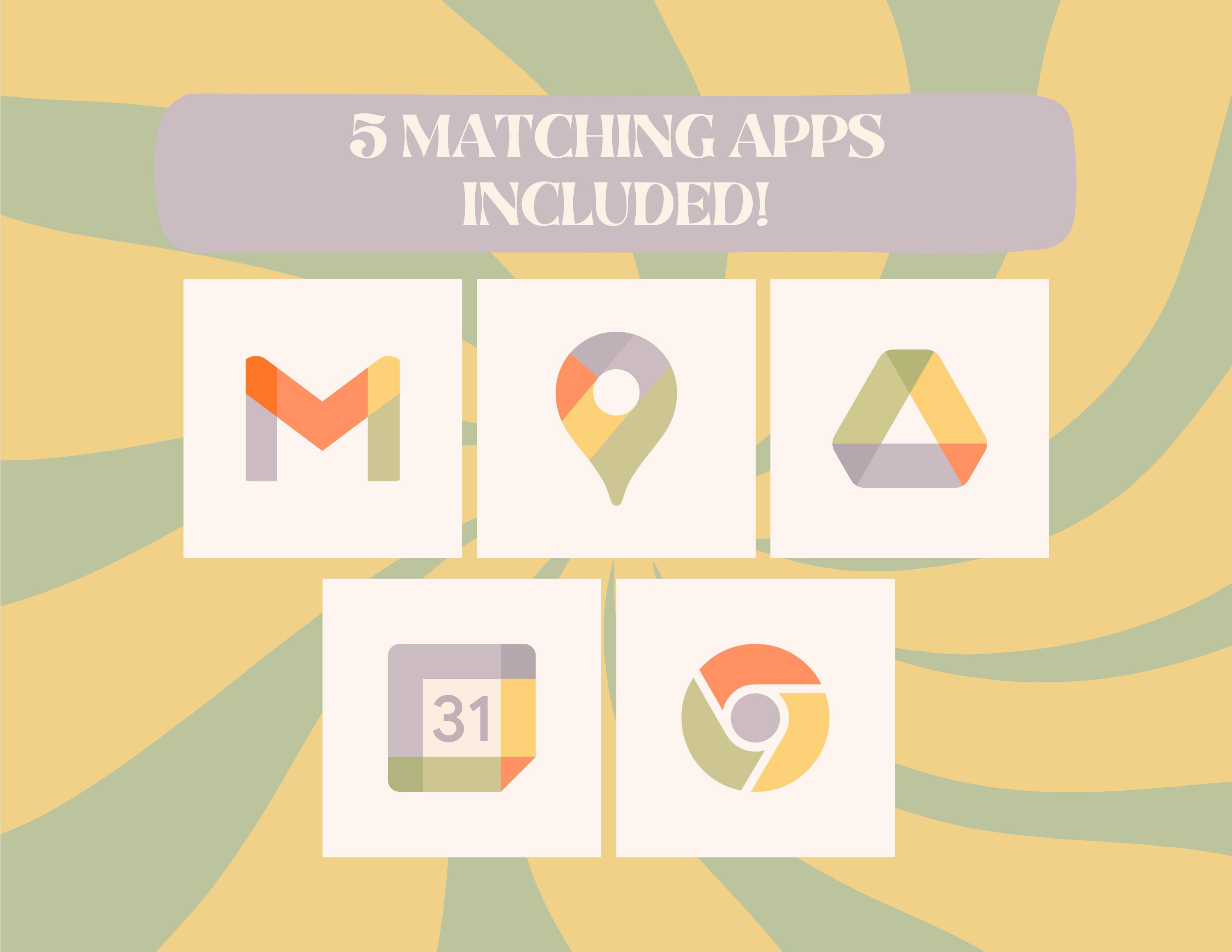 Pastel Indie iPhone App Icons Pack | Trendy iPhone Android Icons ...