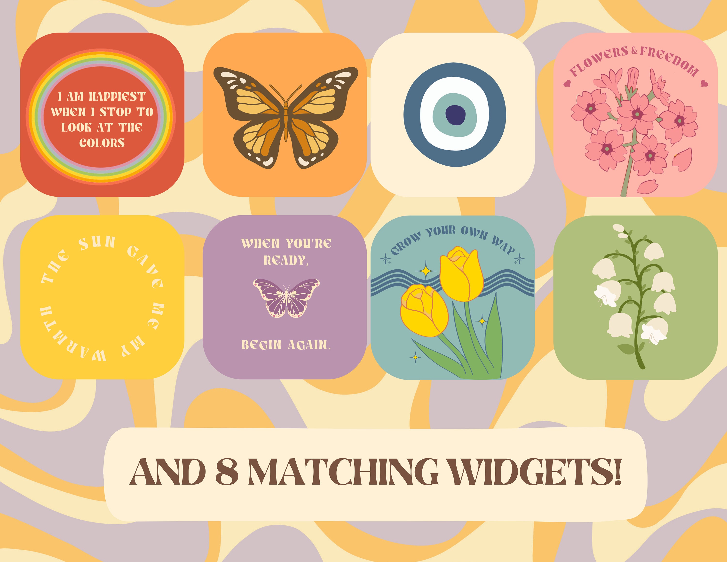 Pastel Indie iPhone App Icons Pack | Trendy iPhone Android Icons ...