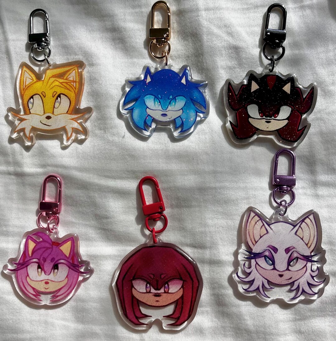 Sonic Character Acrylic Keychains - Etsy