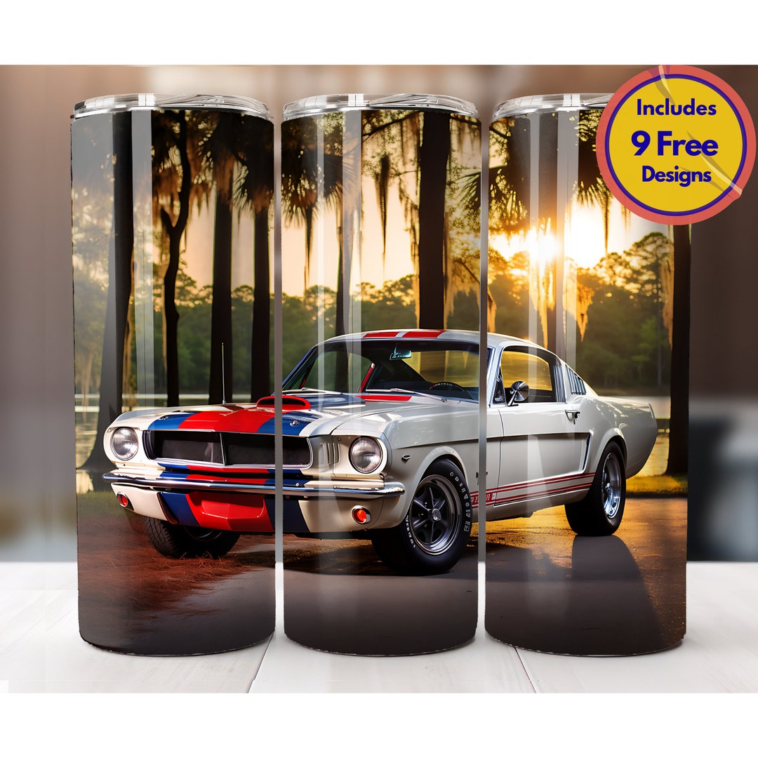 Classic Ford Mustang Muscle Car 20 Oz Tumbler Sublimation Design ...