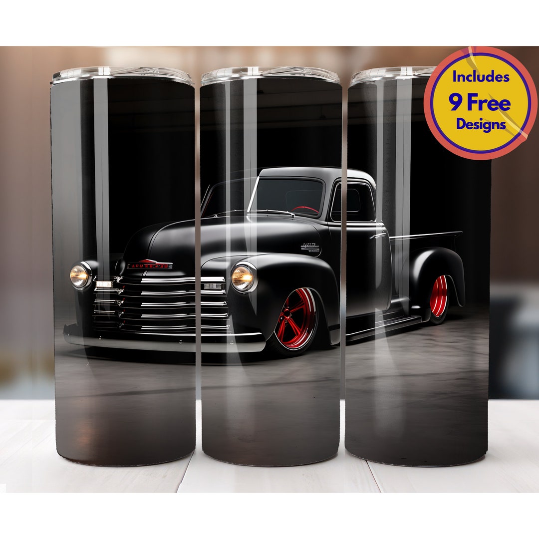 Classic Chevy Truck 20 Oz Tumbler Sublimation Design PNG Truck Tumbler ...