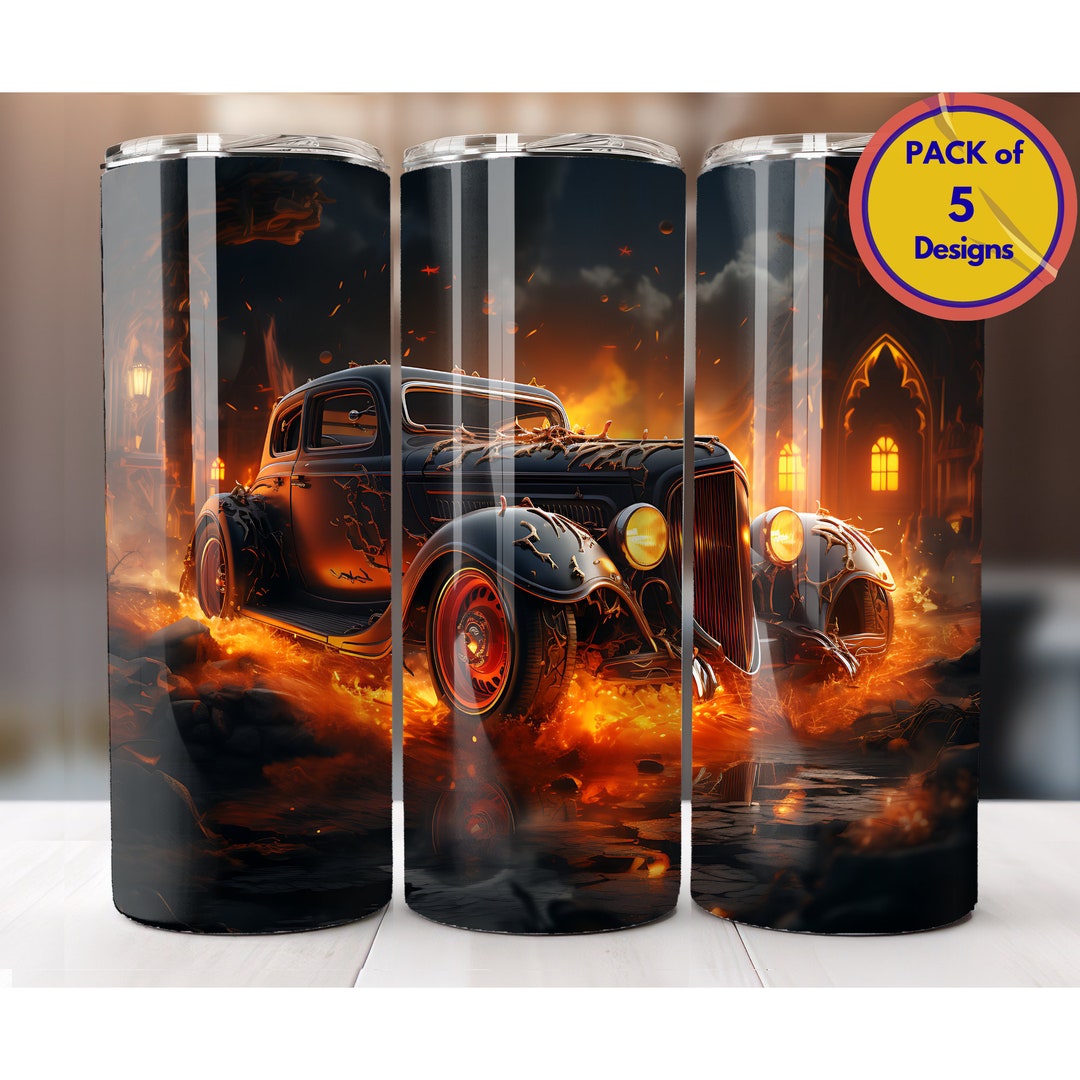 Hot Rod Car 20 Oz Tumbler Sublimation Design Car Tumbler Wrap Men ...
