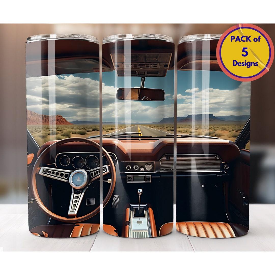 Bundle Classic Muscle Car Dashboard 20 Oz Tumbler Sublimation Design ...