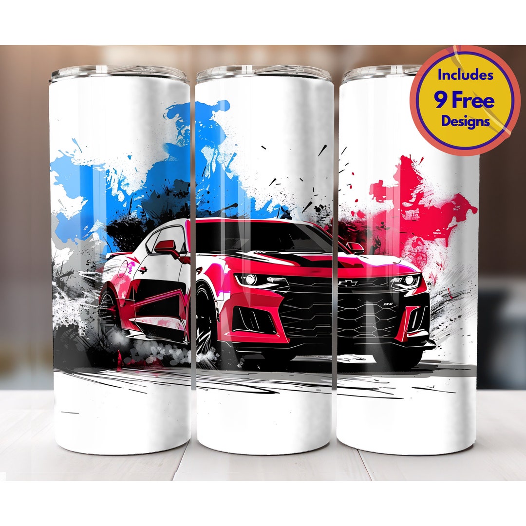 Red Chevy Camaro Graffiti Smoke 20oz Tumbler Sublimation Design PNG ...