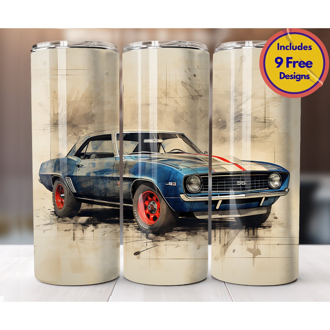 Classic Chevy Camaro Car Poster 20 Oz Tumbler Sublimation - Etsy
