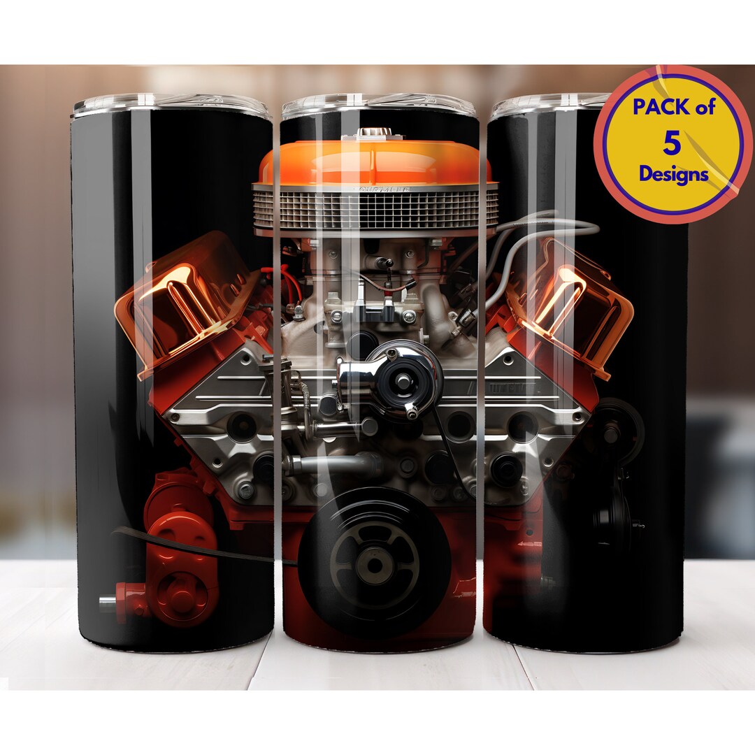 Car Mechanic Engine Block 20 Oz Tumbler Sublimation Design Car Tumbler ...