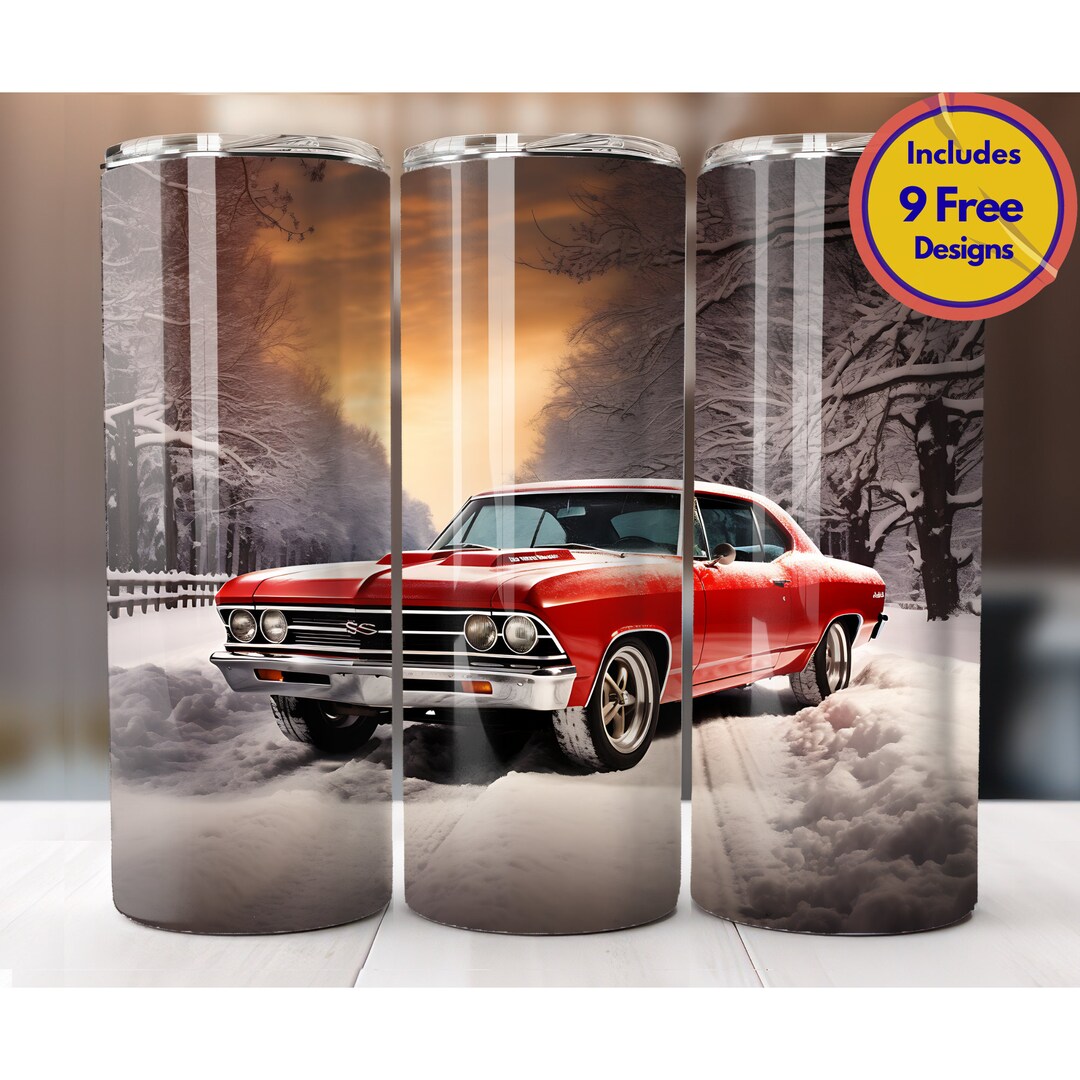 Red Chevy Chevelle Muscle Car 20 Oz Tumbler Sublimation Design - Etsy