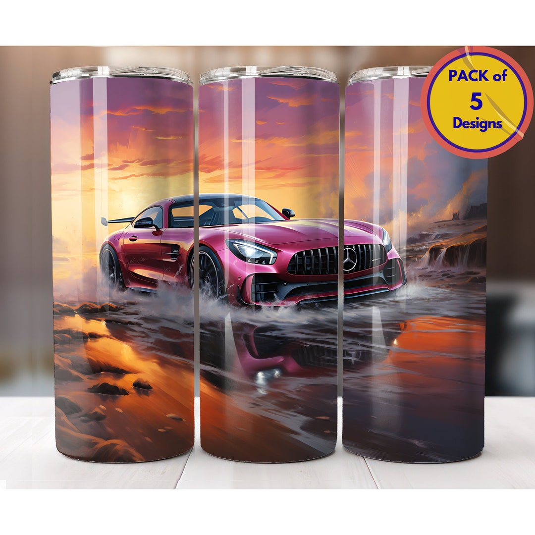 Pink Mercedes GTR Car 20oz Tumbler Sublimation Design PNG Car Tumbler ...