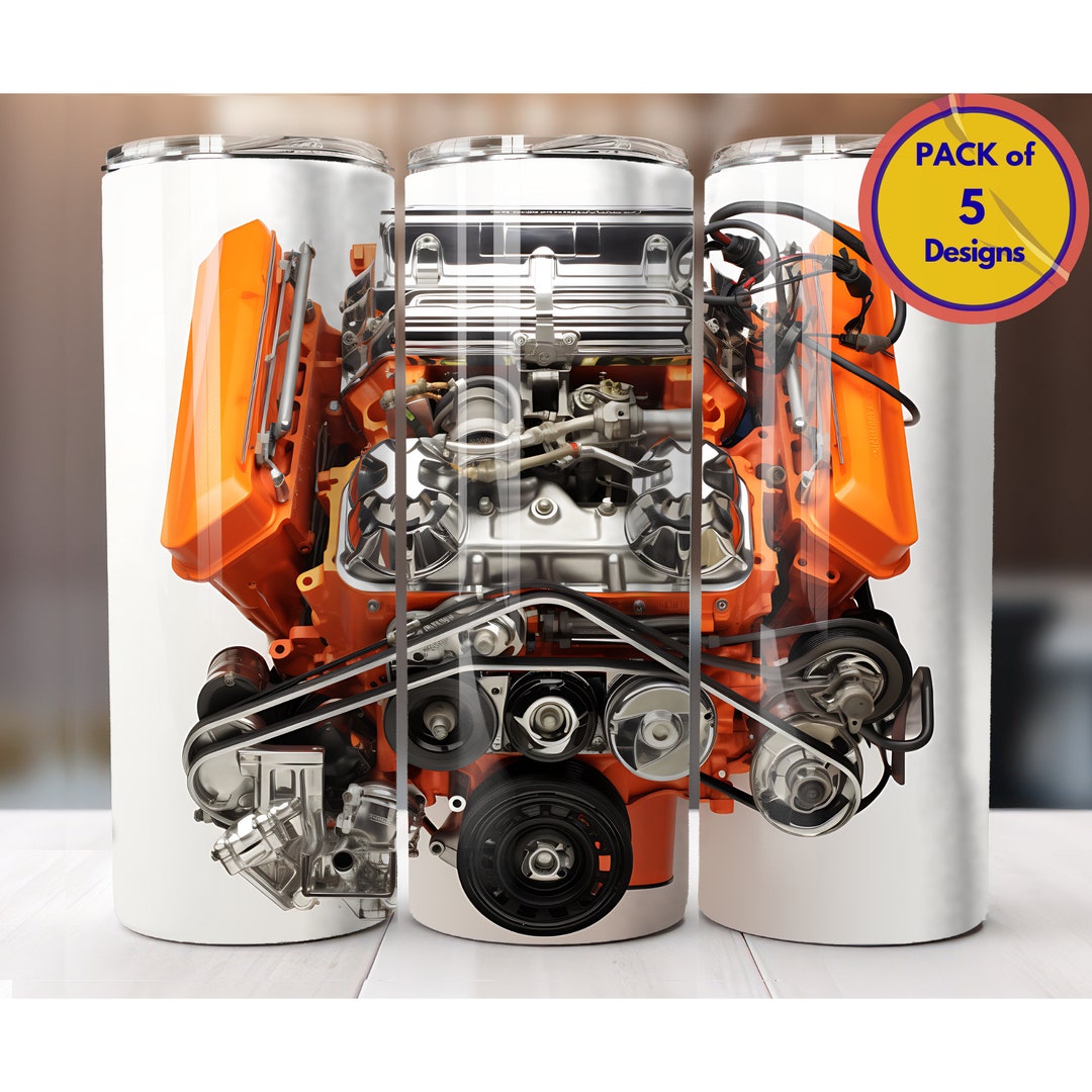 Car Mechanic Engine Block 20 Oz Tumbler Sublimation Design Car Tumbler ...