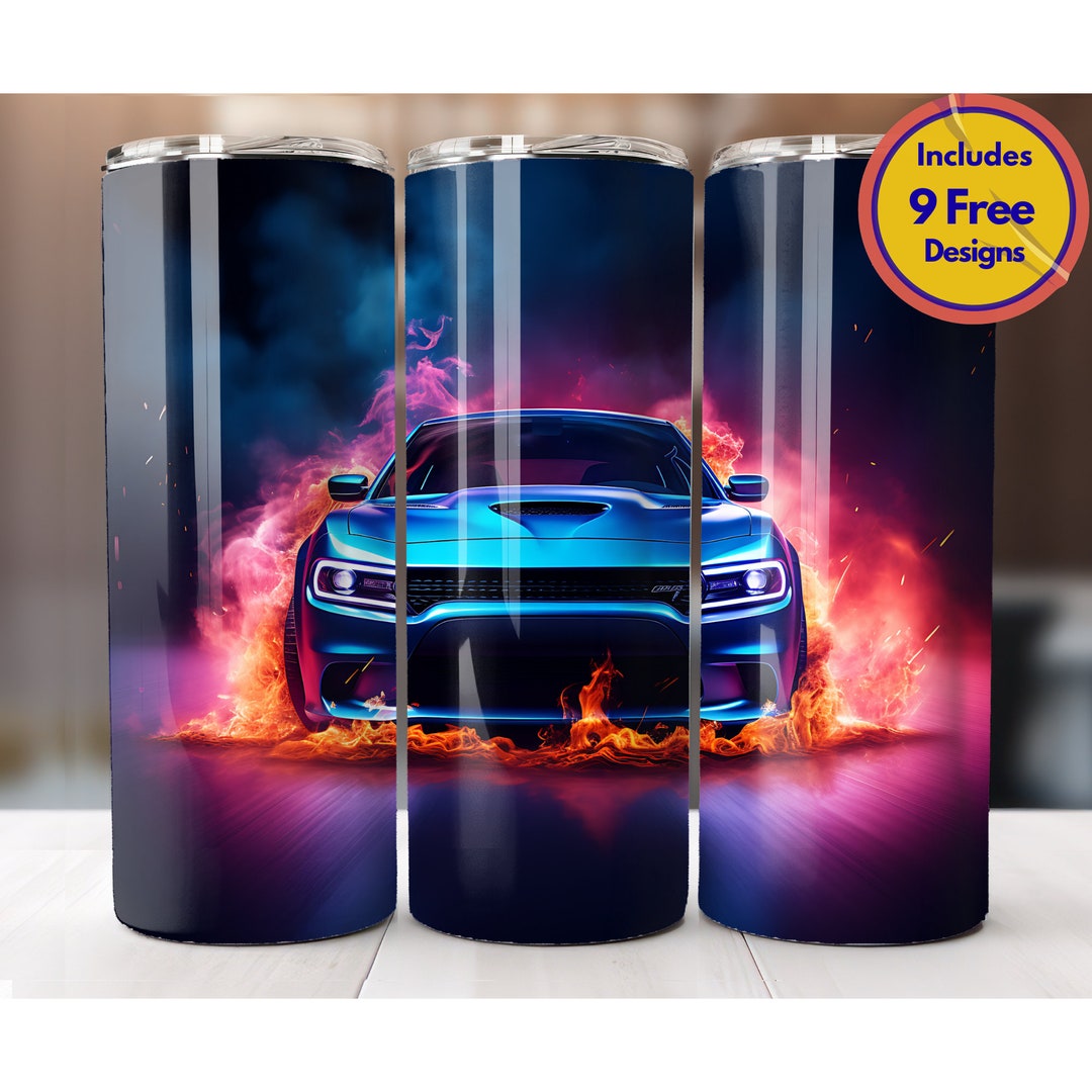 Dodge Charger 20oz Tumbler Sublimation Design PNG Muscle Car Tumbler ...