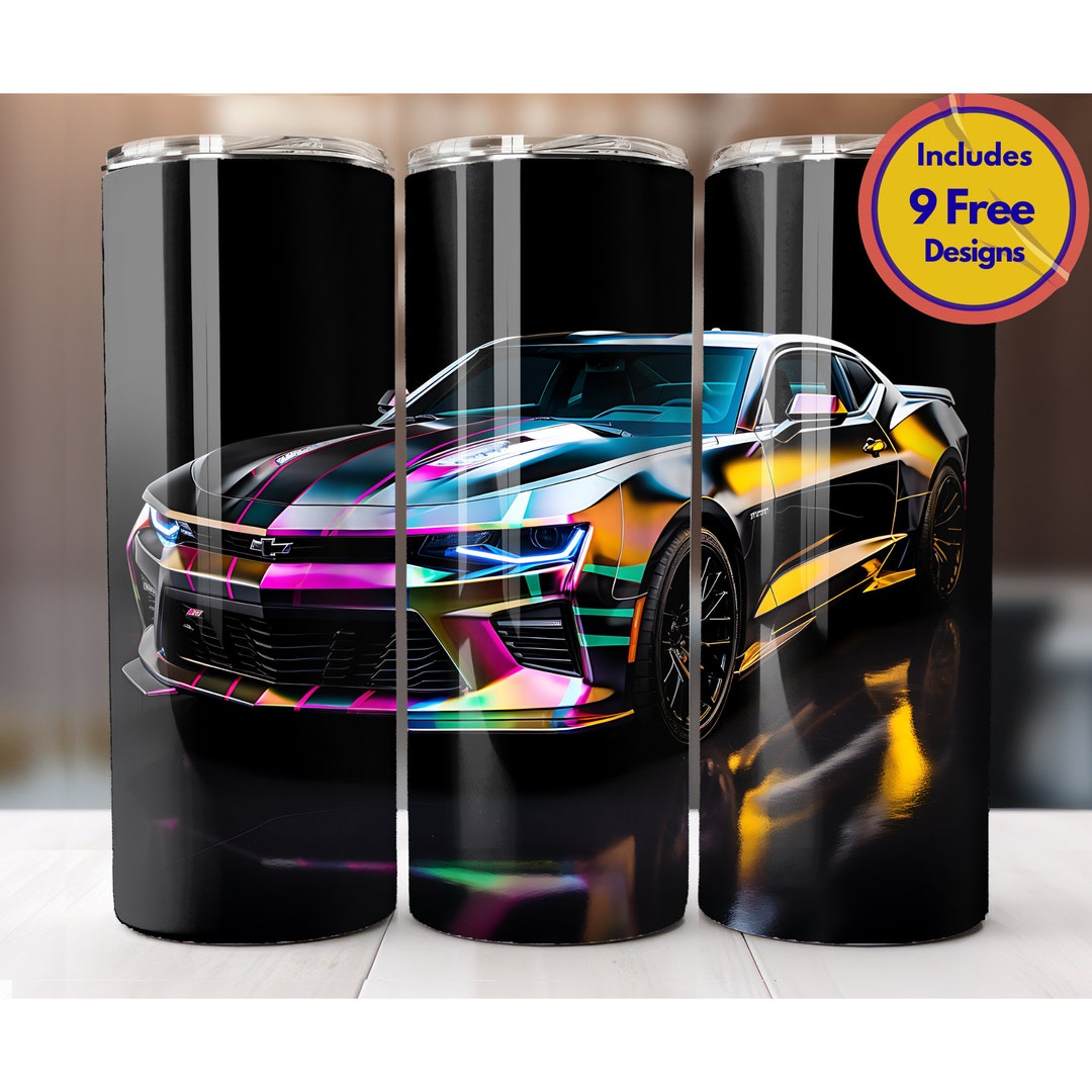 Chevy Camaro Muscle Car 20oz Tumbler Sublimation Design Car Tumbler ...